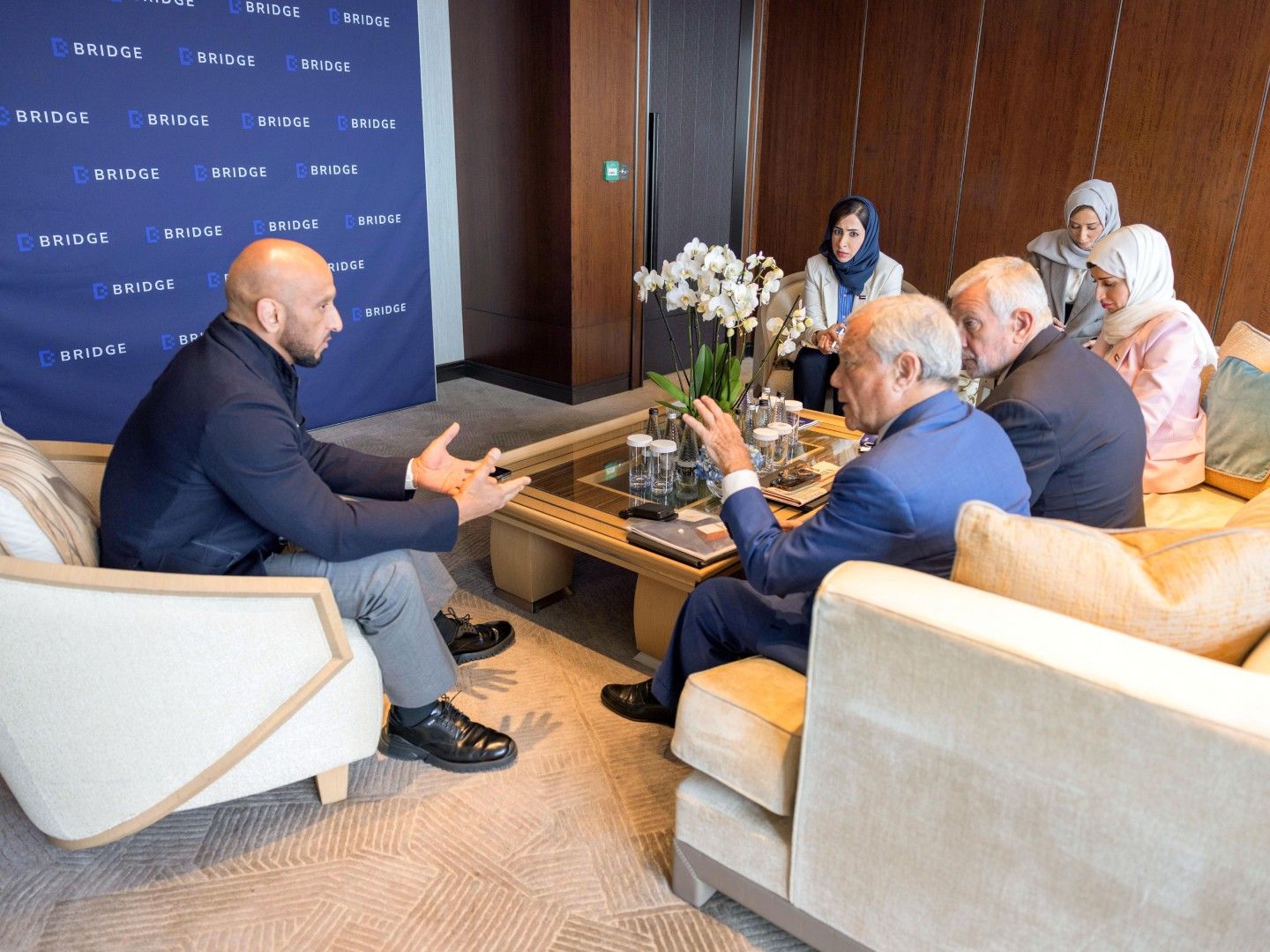 Abdulla Al Hamed holds talks with media leaders in London ahead of 'Bridge'